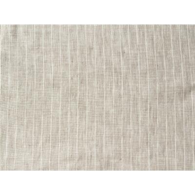 Tissu Lin Beige Rayé Ecru - The Sweet Mercerie